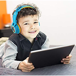 eKids Toy Story 4 Kids Bluetooth Headphones, Wireless Headphones with Microphone Includes Aux Cord, Volume Reduced Kids Foldable Headphones for School, Home, or Travel