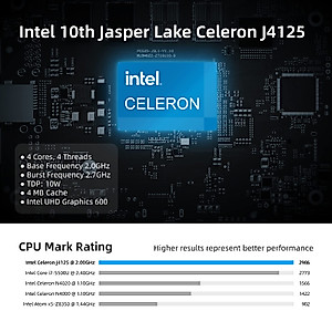 MeLE PCG02 Mini PC Stick Fanless Windows 11 Pro J4125 8GB/256GB, Mini Computer Stick HDMI 4K 2.4G/5G Wi-Fi 5 BT4.2 Gigabit Ethernet Micro PC on Business Industrial IoT Digital Signage