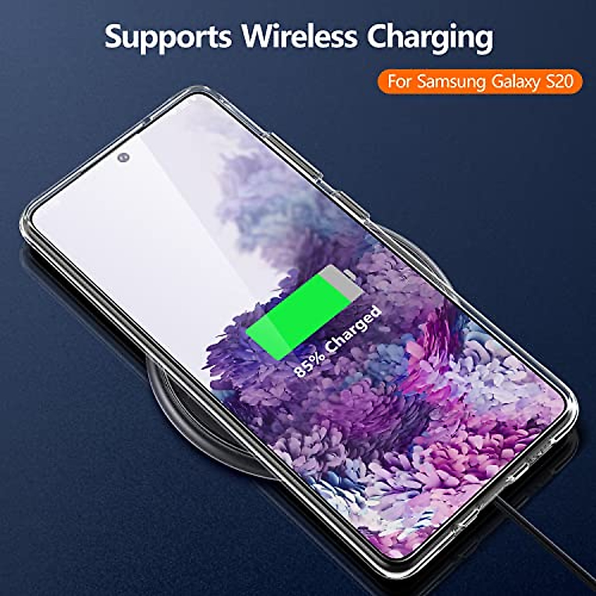 Rayboen for Samsung Galaxy S20 Case/Galaxy S20 5G Case Crystal Clear Non-Slip Shockproof Slim Protective Cover, Hard PC Back Soft TPU Frame Phone Case for Galaxy S20