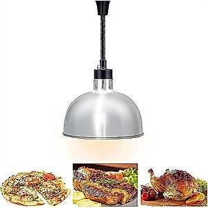 LINKANRUO Hanging Food Heat Lamp, Food Warmer Lamp 250W, Commercial Food Warmer Lights Adjustable, Buffet Heating Lamp for Restaurant Buffet Kitchen Pizza Warmer Lamps(1 Pack)
