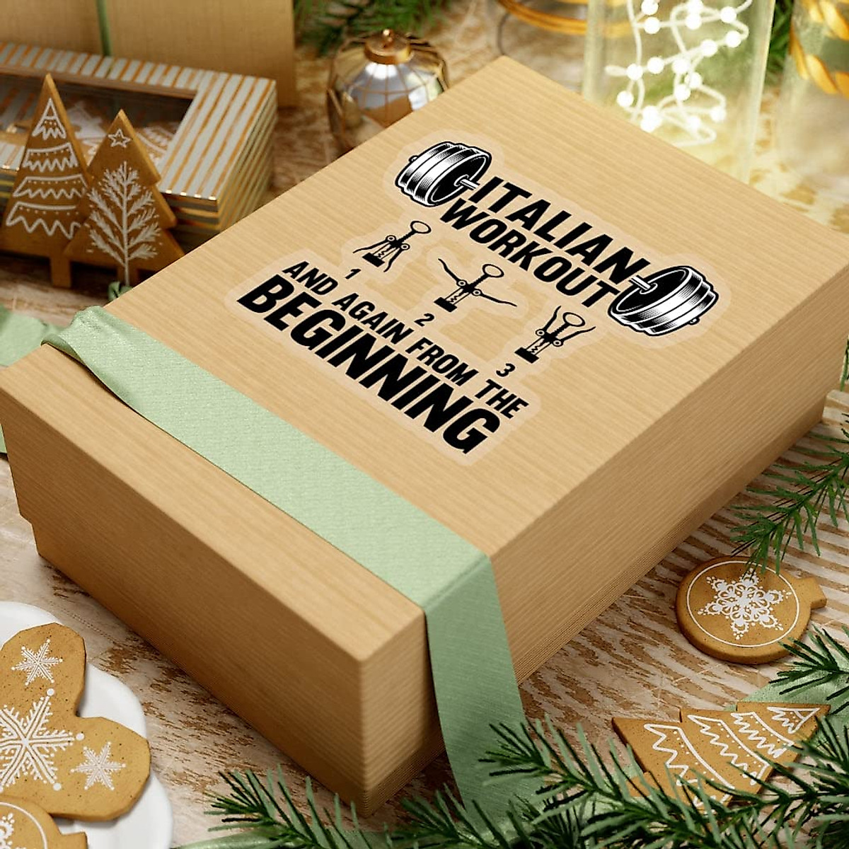 Teegarb Letter Blanket Sticker Decal Novelty Weightlifting Weights Workout Heavylifting Lover Humorous Italia Stickers for Laptop Car 6" × 6" / Transparent