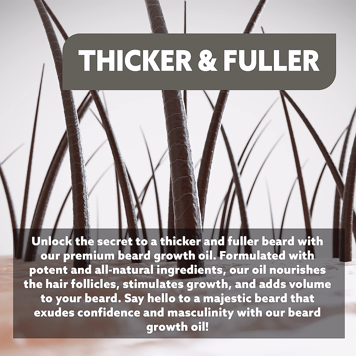 Crafted Beards Beard Growth Oil Serum - 1 fl Oz - Unscented - Helps Grow A Thicker Beard, Improves Beard Health, Fills in Thin and Patchy Spots - (1 Pack)