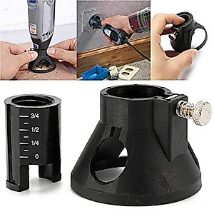 Rotary Multi Tool Cutting Guide Attachment Kit with HSS Router Drill Bits Set,11 Pcs