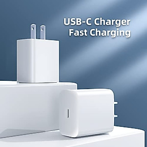 Fast Charger for iPhone, Faster Type C Power Wall Charger Plus 6FT USB C to Lightning Charging Cable, USB C Charger Block Compatible with Series and iOS Devices