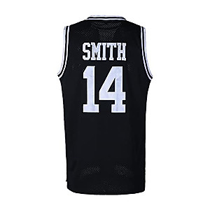 CAIYOO #14 The Fresh Prince of Bel Air Academy Basketball Jersey for Men 90S Hip Hop Clothing for Party (Black, X-Large)
