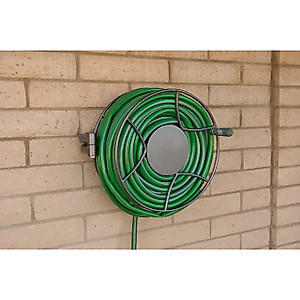 Yard Butler Swivel Hose Reel Wall Mount - 180 Degree Pivot Hose Hanger - Great for Garden Storage - Hose Holder Wall Mount for Garden Hose - Heavy Duty Steel Hose Hanger for Hose Reels - ISRWM-180