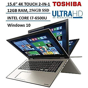 Toshiba - Satellite Radius 2-in-1 15.6" 4K Ultra HD Touch-Screen Laptop - Intel Core i7 - 12GB Memory - 256GB SSD - Carbon Gray