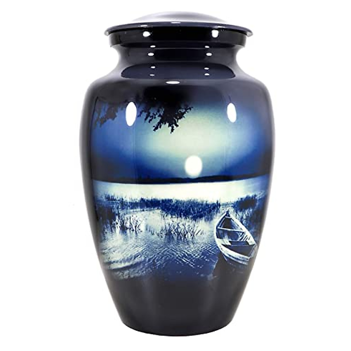 THE ASCENT MEMORIAL Urns for Human Ashes Adult Male Female | Handcrafted Large Handcrafted Funeral Cremation Urns | Complimentary Mini Keepsake Token | Velvet Carry Bags for Keepsake and Urn