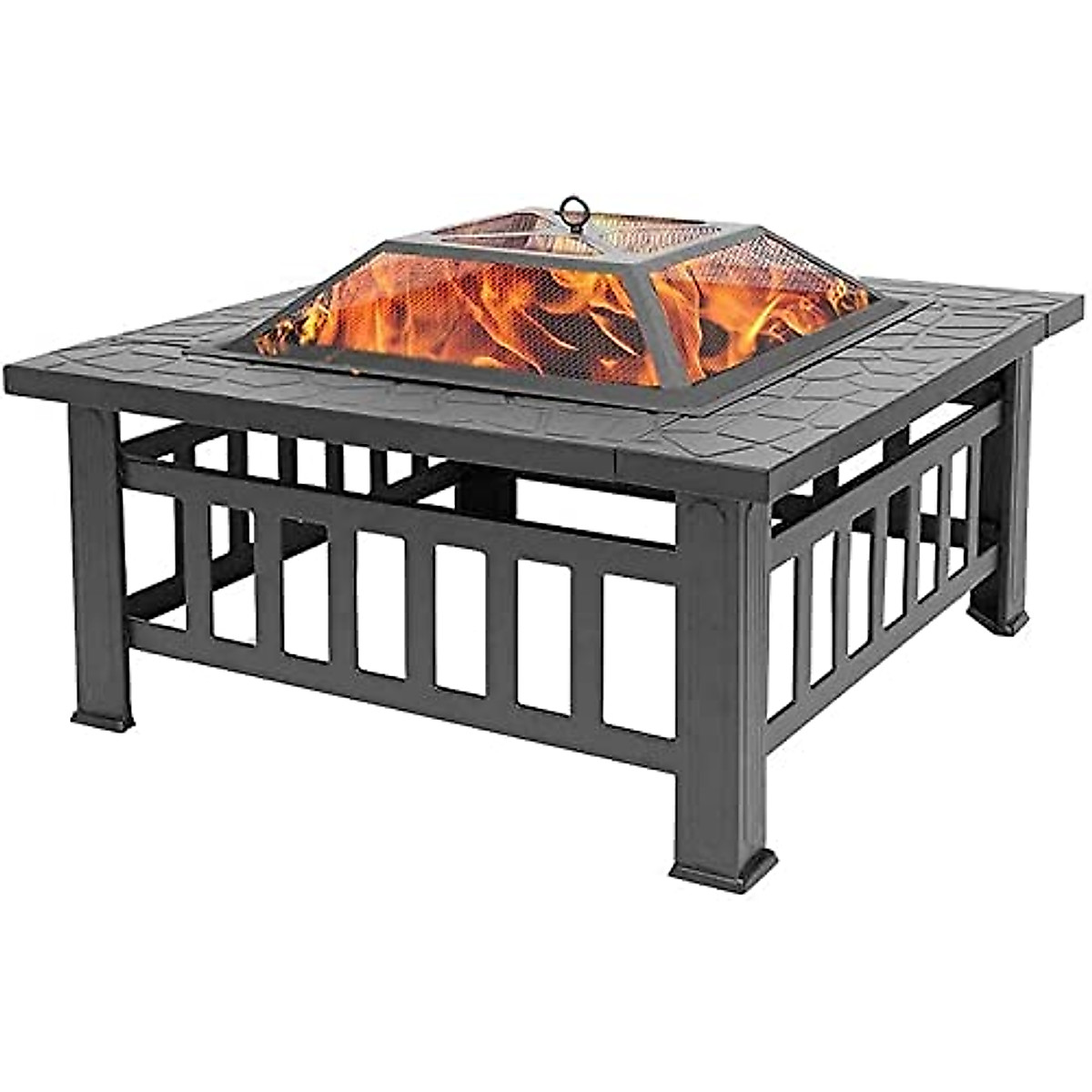LEAYAN Garden Fire Pit Grill Bowl Grill Barbecue Rack Fire Pit Outdoor Wood Burning, Villa Garden Decoration fire Pit, Barbecue fire Pit Table, 31 inches