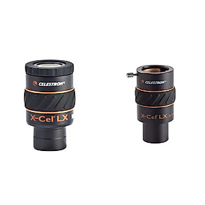 Celestron X-Cel LX Series Eyepiece - 1.25-Inch 9mm 93423 & 93428 X-Cel LX 1.25-Inch 3X Barlow Lens (Black)