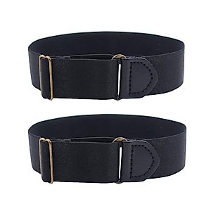 SUPVOX 2pcs Sleeve Garters Non Slip Shirt Sleeve Holders Armband for Women Men (Black)