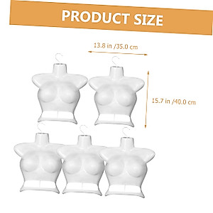 GARVALON 5pcs Mannequin Hanger Body Torso Dress Form Female Upper Display Woman Formal Tops Bathing Suits for Women Clothes Showing Rack Rack, 40x35cm (07O0801W2A)