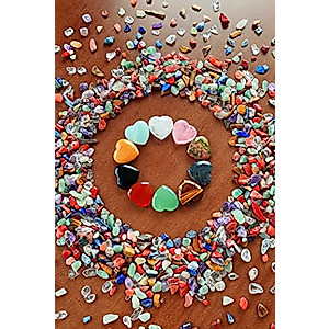 10 PCS Heart Crystals Stones Healing Crystal Palm Natural Polished Love Shaped Gemstones Rose Quartz Amethyst Assorted Set Bulk Wholesale Reiki Energy Balancing Meditation Gift