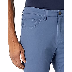 Amazon Essentials Men's Straight-Fit 5-Pocket Comfort Stretch Chino Pant (Previously Goodthreads), Denim, 42W x 36L