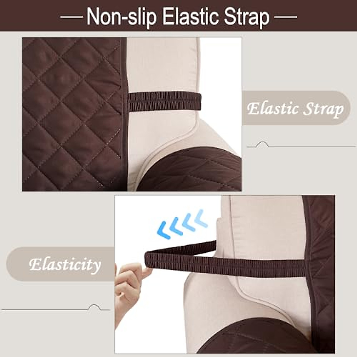 Luxshare Home Reversible Loveseat Sofa Covers Couch Cover Furniture Protector(Loveseat Small,Chocolate/Beige)