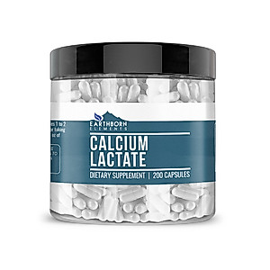 Earthborn Elements Calcium Lactate (200 Capsules) Calcium Supplement