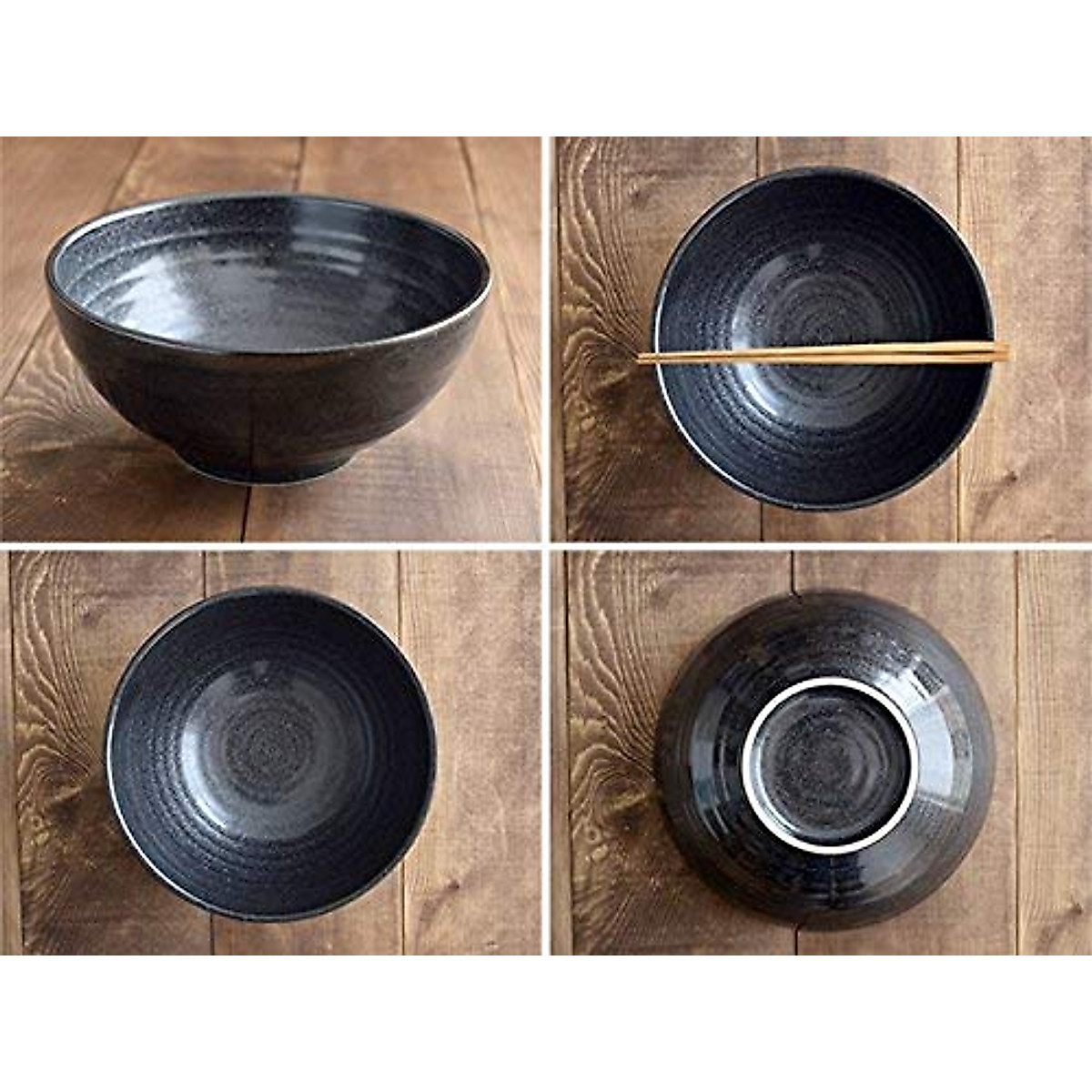 Extra Large Sanuki Udon Donburi Ramen Bowl Black