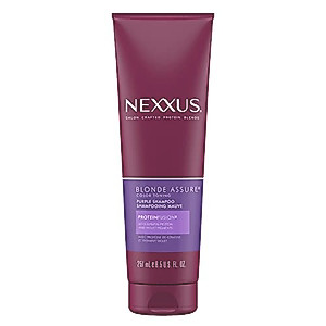 Nexxus Blonde Assure Purple Shampoo, For Blonde Hair Color Care Shampoo, Keratin Protein 8.5 oz