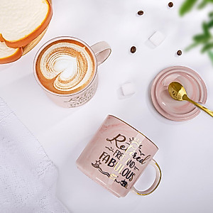 Retirement Gifts for Women 2024 - Retirement Gifts for Women, Coworker Leaving Gifts, Farewell Gifts, Going Away, Goodbye Gifts, Retired Free And Fabulous -14oz Pink Marble Coffee Mug, Gift box