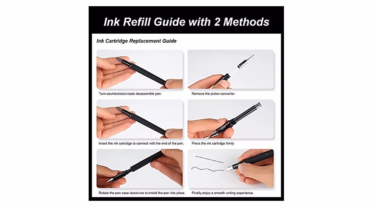 GC QUILL Calligraphy Pens Set 64pcs - Calligraphy Fountain Pen Set with ...