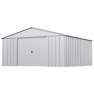 Arrow Classic Metal Shed, 14 x 14, Flute Grey
