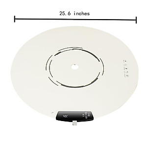 Portable Electric Round Warming Tray, Foldable & Roll up Silicone Heating Mat Pad for Food, Flexible Plate Warmer for Kitchen Travel Party,10s Fast Heating, Adjustable 9 Temperature Setting (Round)