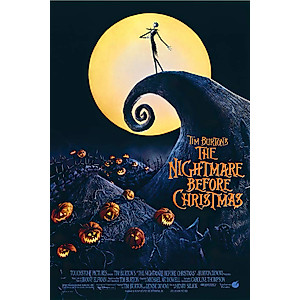 NBX Tim Burton's The Nightmare Before Christmas - Framed Halloween Poster (24 x 36 inches)