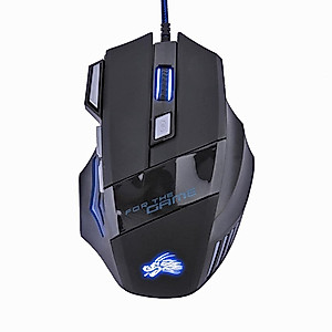 7 Button 5500 3200 DPI LED USB Computer Mouse For Gamer