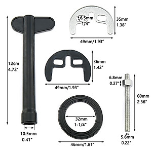 LUORNG 1 Set Tap Fixing Tool Stainless Steel Horseshoe Two Holes Locking Nut Bolt Fixing Kit with Spanner Bracket Kit Kitchen Repair Kit for Tap and Sink