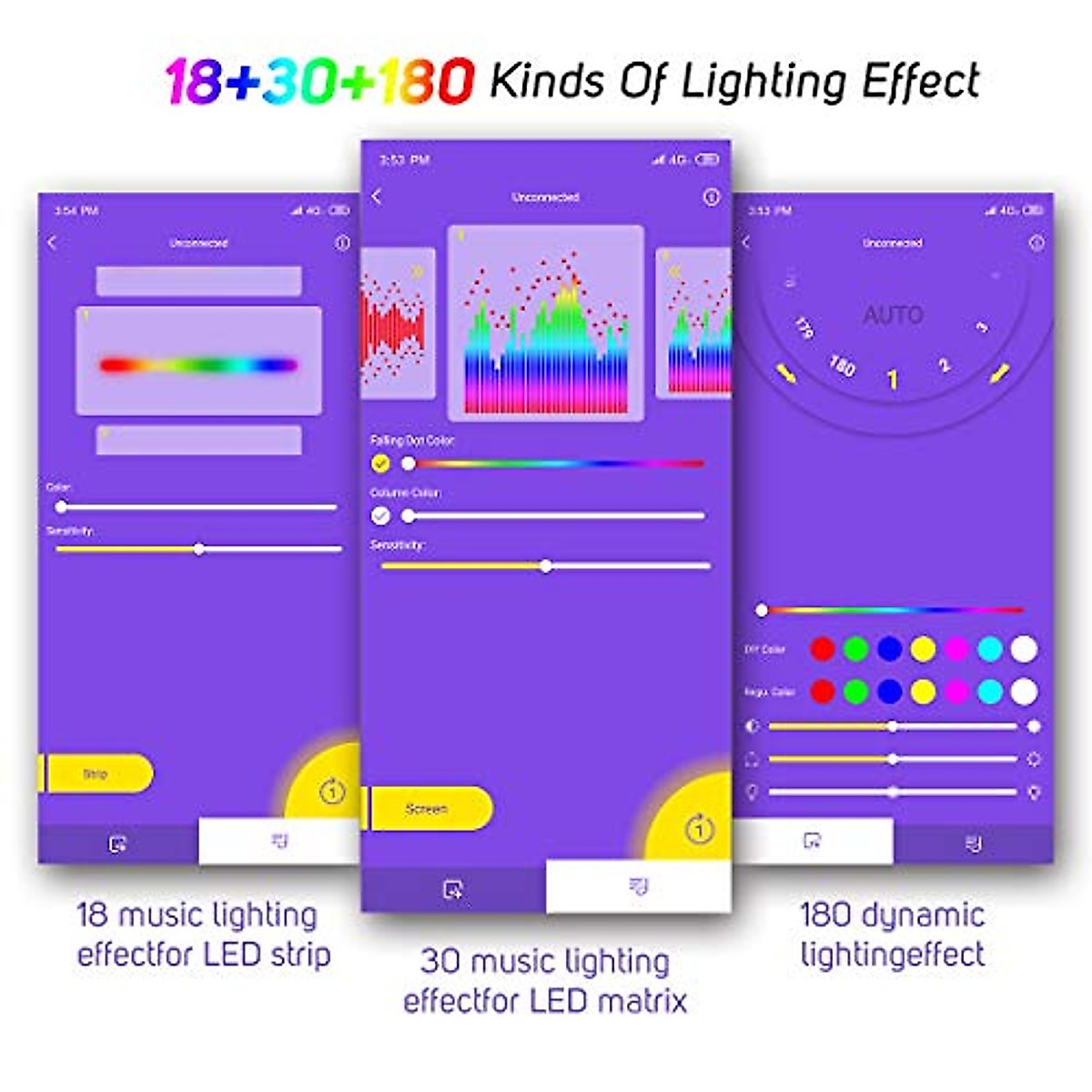 BTF-LIGHTING WS2812B WS2811 WS2813 SP107E Music Bluetooth Full Color Controller iOS/Andriod App Control Support Almost All The LED IC Chip Suit for LED Strip,Matrix Panel,Module Buli-in Mic/AUX Input