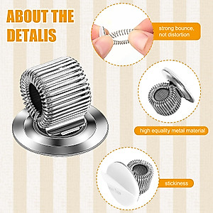 Fulmoon 24 Pcs Pen Holder Clips Manganese Steel Pen Holder Self Adhesive Pen Pencil Organizer with Adjustable Spring Loop for Refrigerator Whiteboard Erase Board Bulletin Map Home Office (Silver)