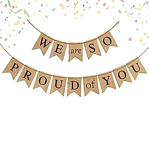 JeVenis We Are So Proud of You Banner Graduation Banner Congratulations Banner Graduation Party Decorations Graduation Commencement Decoration