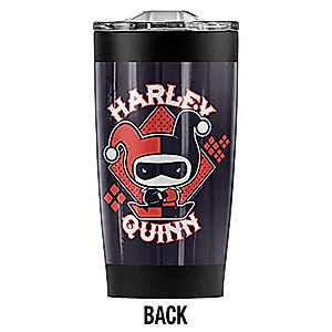 Logovision Harley Quinn Quinn Chibi Stainless Steel Tumbler 20 oz Coffee Travel Mug/Cup, Vacuum Insulated & Double Wall with Leakproof Sliding Lid | Great for Hot Drinks and Cold Beverages