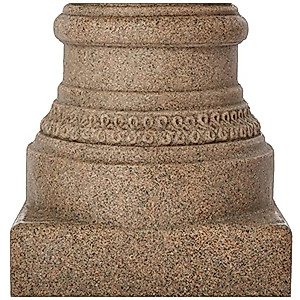 EMSCO Group Greek Column Statue – Natural Sandstone Appearance – Made of Resin – Lightweight – 32” Height