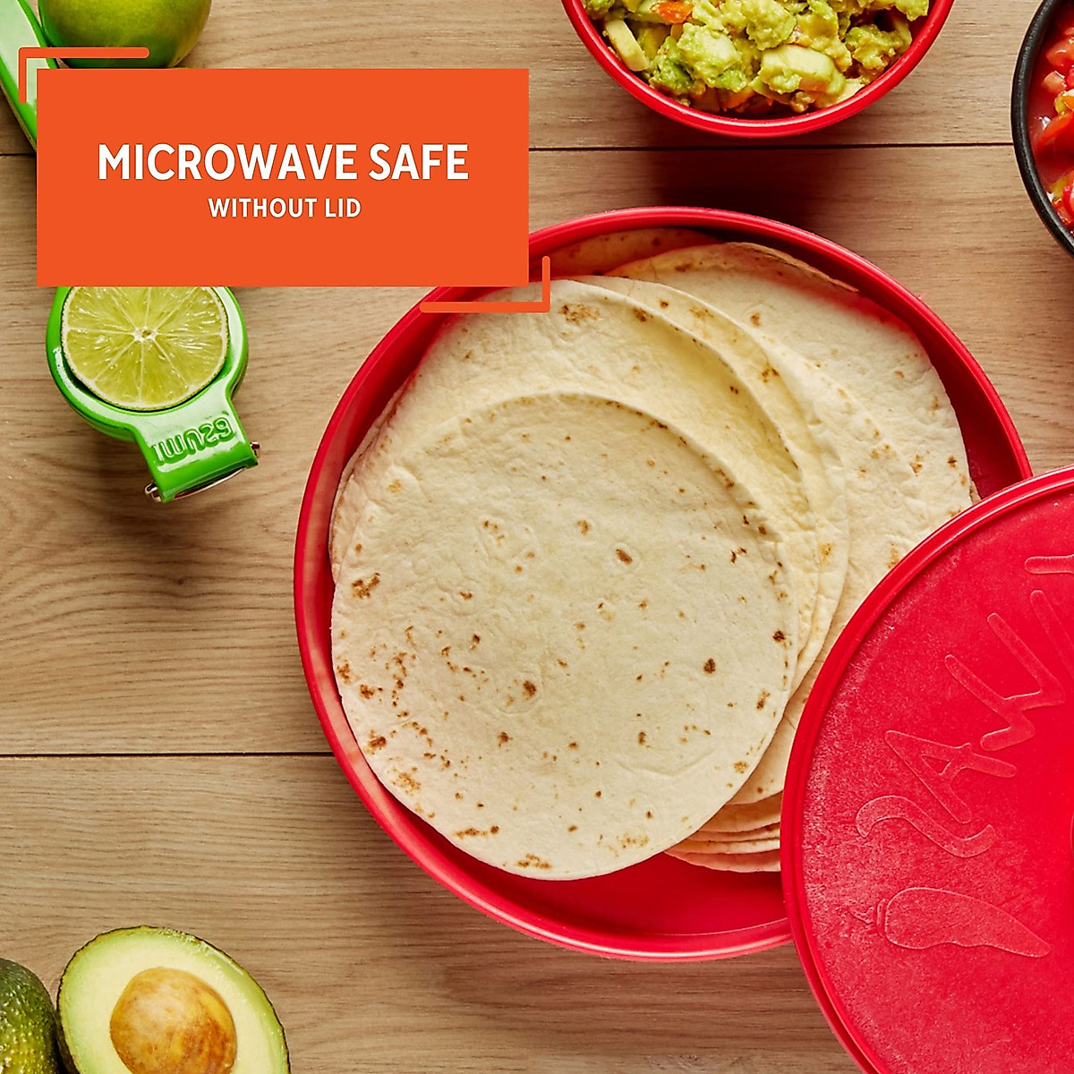 IMUSA Tortilla Warmer, 9", Red