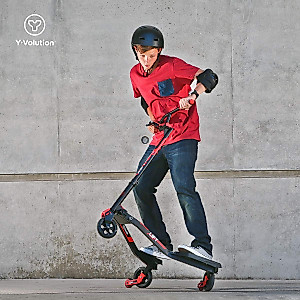 Yvolution Y Fliker Lift | Swing Wiggle Carving Scooter for Kids Age 7+ (Red 2020)
