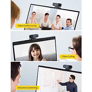 1080P Webcam, Desktop Camera with Dual Microphones, for PC/Mac Book/Laptop. Suitable for Windows, MacOS, NetWare, Linux