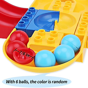 162 PCS Marble Run Building Blocks with 6 Balls Classic Big Blocks STEM Toy Kids Puzzle Compatible with All Major Brands Bricks Set, Ramps, Funnels for Boys Girls Age 4 5 6 7 8+