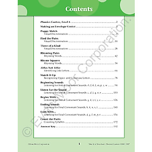 Take It to Your Seat Phonics Centers, Grades PreK-K