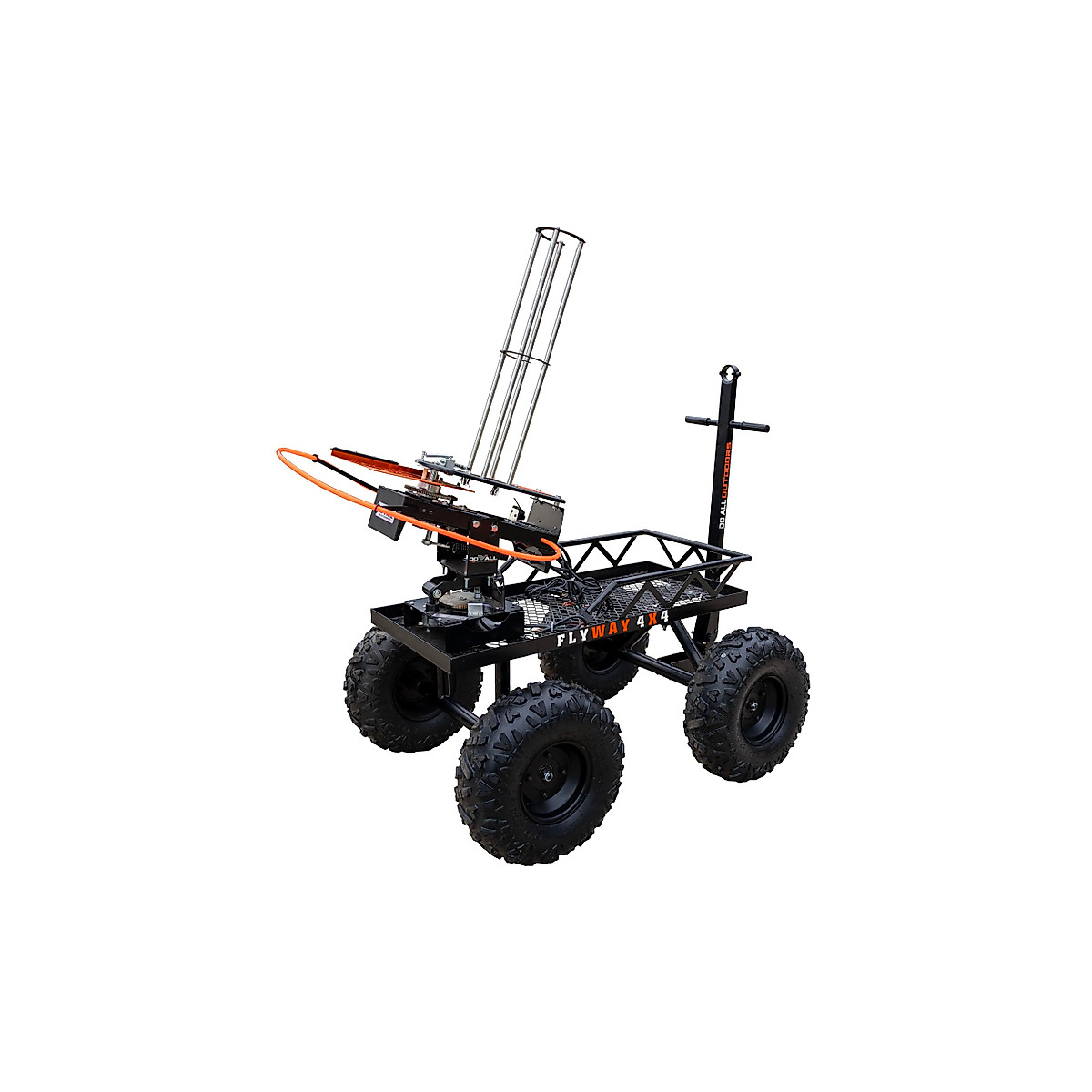 Do All Outdoors Flyway 4x4 60 Clay, Clay Pigeon Skeet Thrower with Towable Rugged Wagon and Wobbler Kit