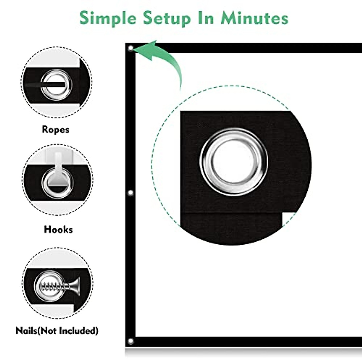 Projector Screen 84 inch, Taotique 4K Movie Projector Screen 16:9 HD Foldable and Portable Anti-Crease Indoor Outdoor Projection Double Sided Video Projector Screen for Home, Party, Office, Classroom