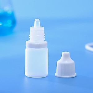 SUPVOX 10PCS Plastic Squeezable Dropper Bottles Empty Drop Bottles Essential Oil Squeeze Bottle Refillable Containers with Caps 5ml