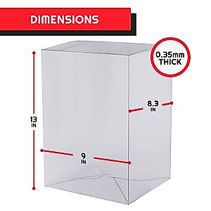 EVORETRO Funko Pop Protector - 10-Pack - Funko Pop Display Case - Glow in The Dark Edges Compatible with All Standard 4" Funko Pop Figures, 0.40 mm Thick & Stackable, Will Last for Years to Come.