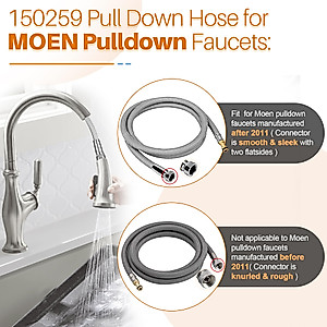 Kitchen Faucet Pull Down Hose 150259 for Moen Faucet Replacement Part 150259 Hose, Faucet Part 187108 Kitchen Sink Hose Compatible with Moen Pull Down Sprayer