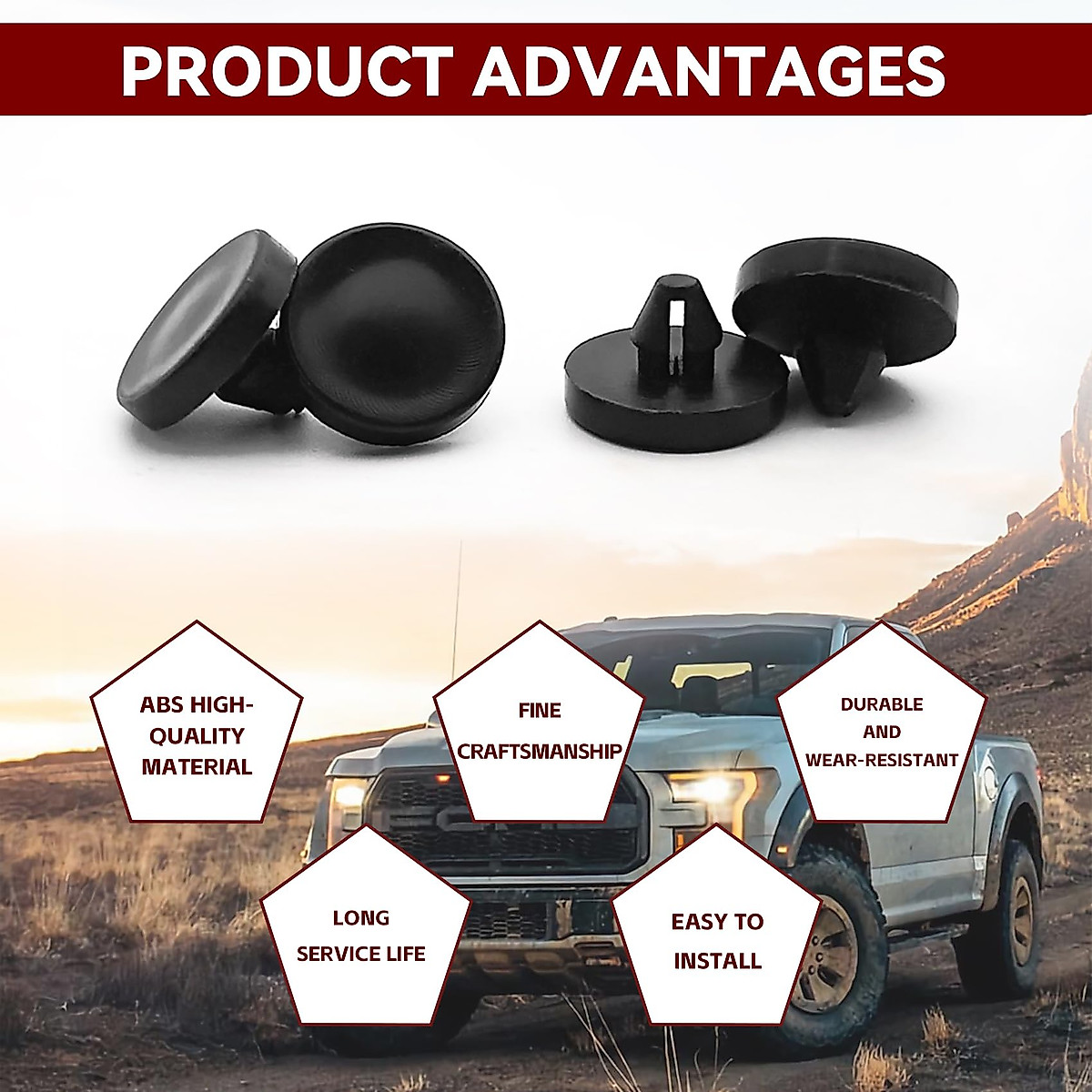 QUICTO 4 PCS Brake Pedal Stop Pad, Brake Pedal Brake Light Switch, Brake Switch Stop, Automotive Truck Automotive Brake Pedal Pad, Clutch Pedal Brake 90541-06036 (Black)