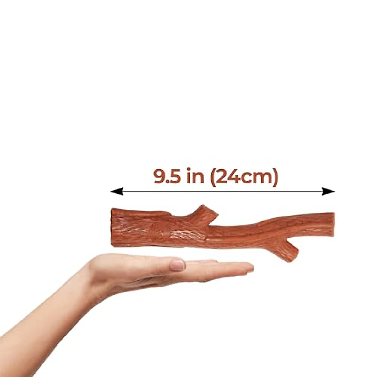 SPOT Bam-bones PLUS Branch -Bamboo Fiber & Nylon, Durable Long Lasting Dog Chew for Aggressive Chewers – Great Toy for Adult Dogs & Teething Puppies under 90lbs, Non-Splintering, 9.5in, Beef Flavor