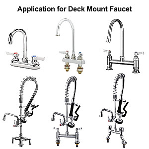 KWODE 6" Add-on Swivel Spout Replacement Part for Commercial Kitchen Sink Faucet, Short Swing Nozzle Chrome Polished