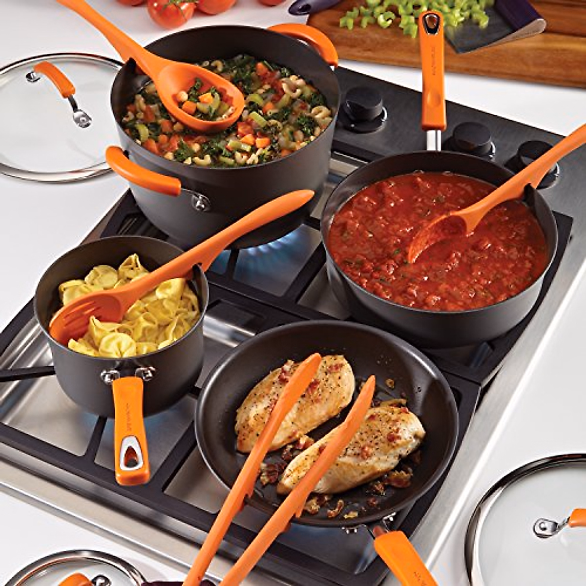Rachael Ray Tools & Gadgets 2-Piece Lazy Tools Set, Orange - 51682