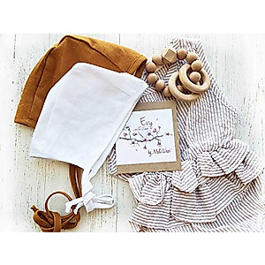 Mali Wear Newborn Baby Cotton Hospital Hat Bonnet Infant Soft Stretchy White Cotton Knit Hat Unisex Natural Baby (2pk White + Ivory, Newborn)