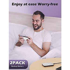 Magnetic Wireless Power Bank【2-Pack】, Mag-Safe Battery 10000mah with Locked Magnetic, Extra-large Capacity Wireless Portable Charger As Backup Magnetic Battery, Compatible with Iphone 14&13&12 Series